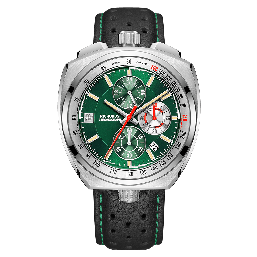 The Bullhead Chrono RS3 - Green - Racing-Inspired Classic