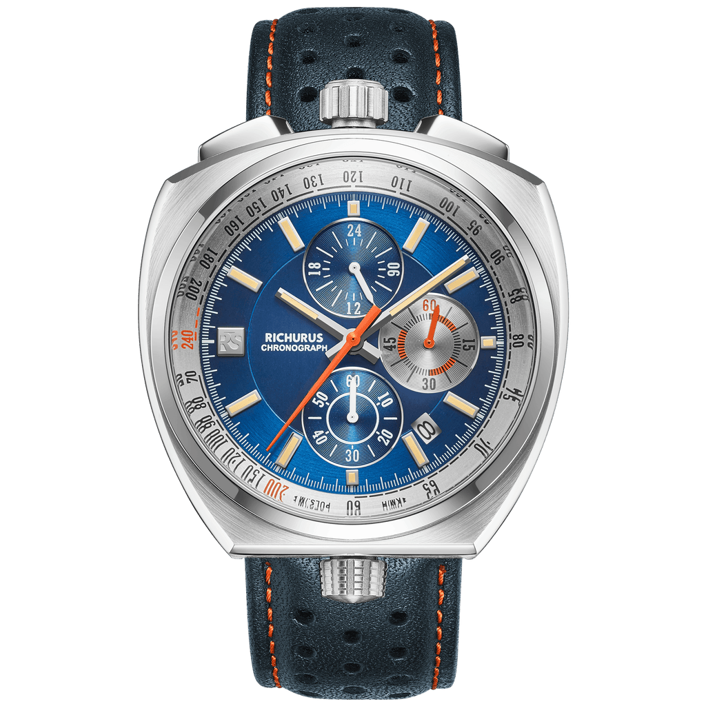 The Bullhead Chrono - Leather - Blue